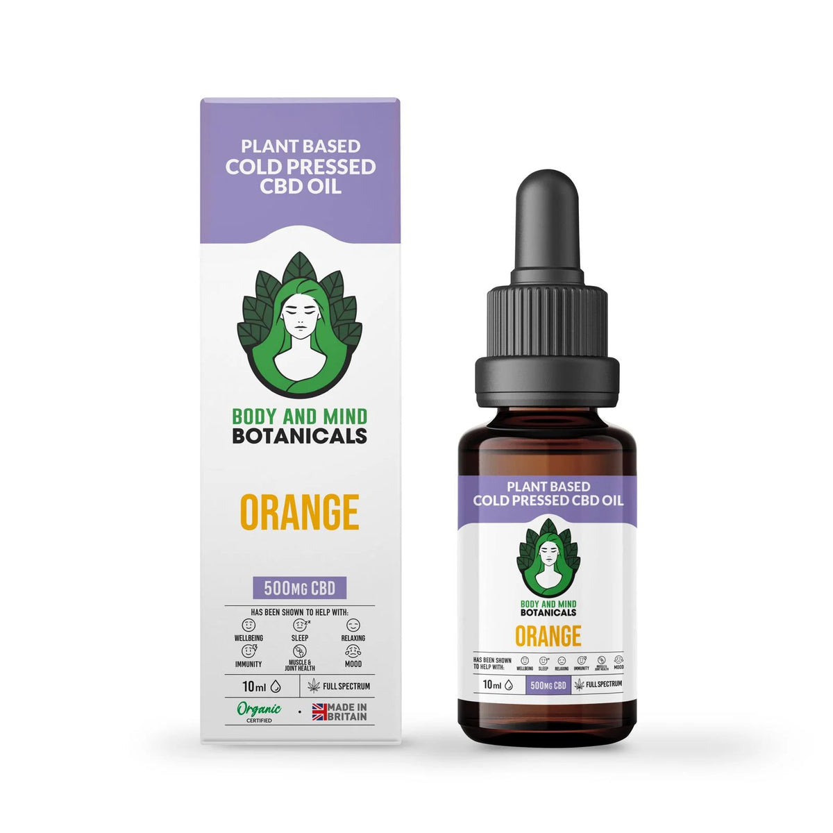 "Orange" CBD Oil 500mg Full Spectrum | Body and Mind Botanicals — Gethemp
