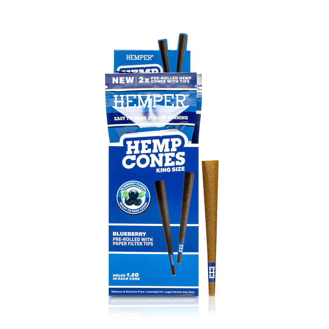Pre-Rolled King Size Paper Tip Hemp Cones | 2PK — Gethemp